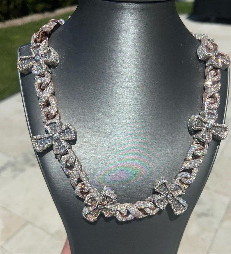 18 mm Heavy Baguette Moissanite Diamonds Cuban Link Men's Iced out Rap