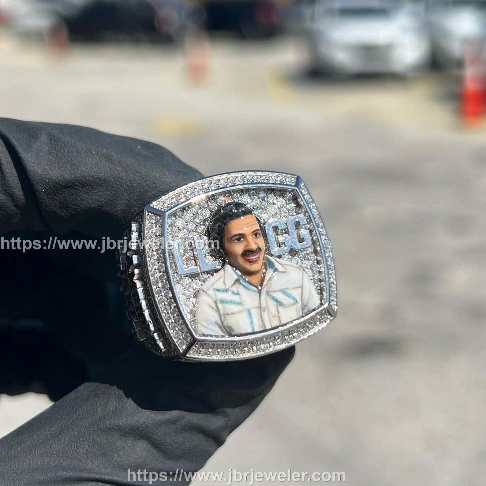 Ice out Championship Portrait Custom Made Hip Hop Style Ring