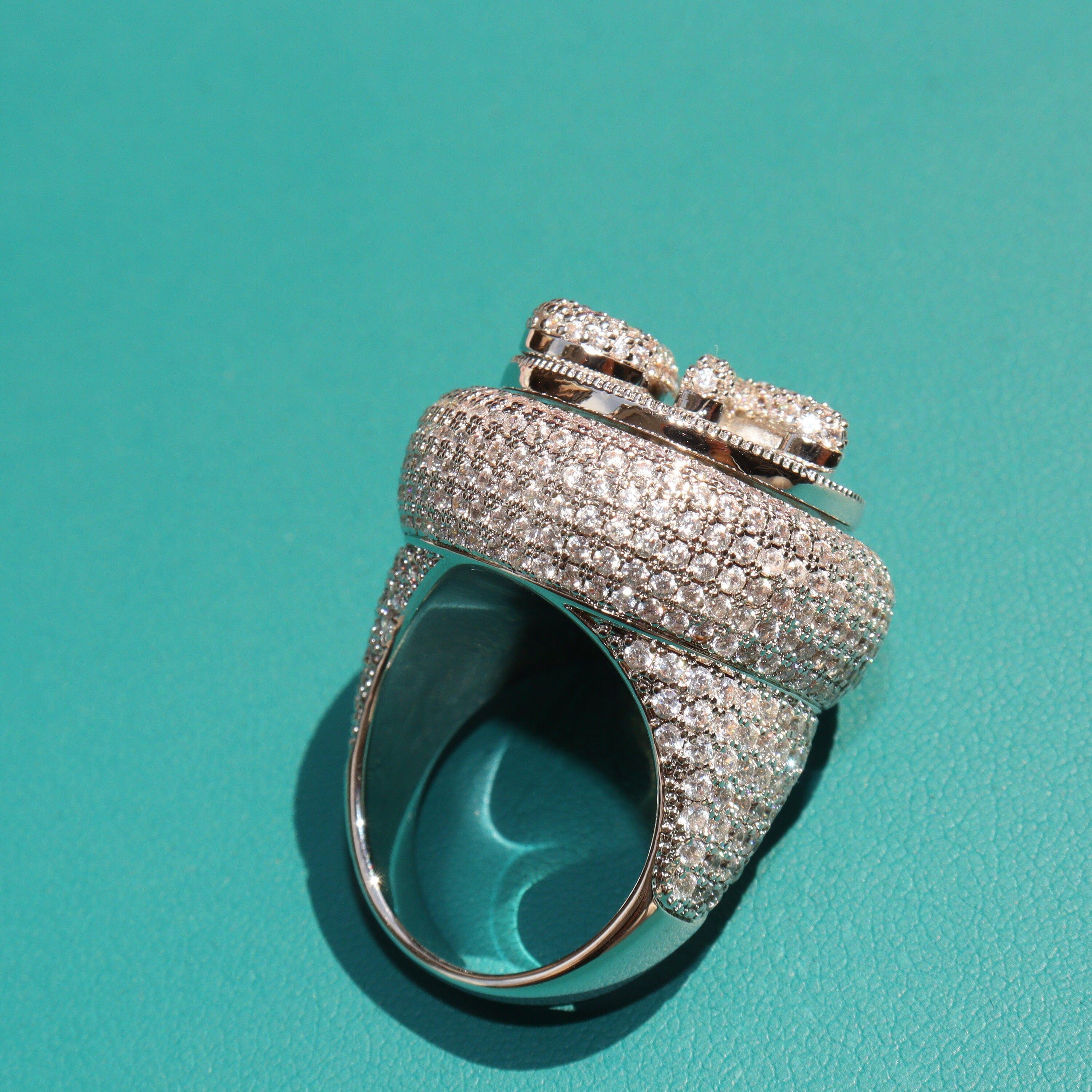 Custom Spinning Initial Bubble Letter Rotatable Party Ring