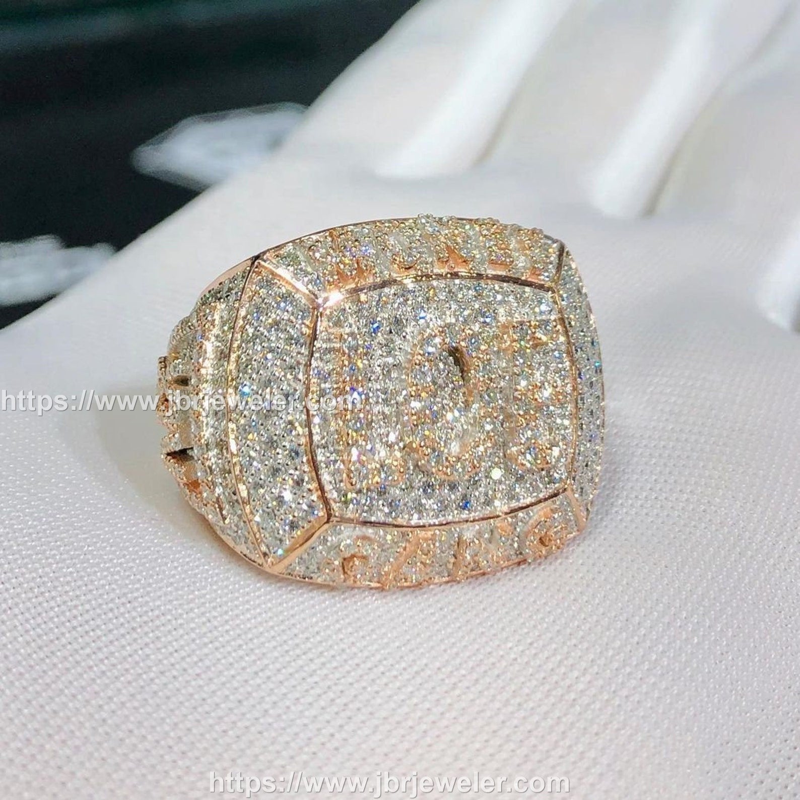 Custom Mens VVS Moissanite Bling Diamond Iced Out Rings
