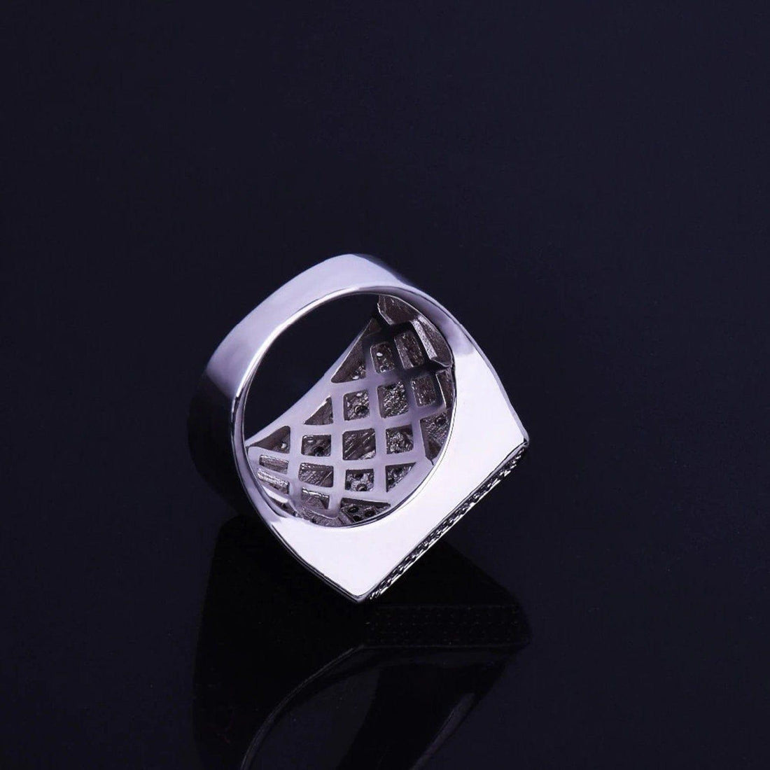 Men's Full Moissanite Diamond Front Pyramid Style Iced Out Hip Hop Rin