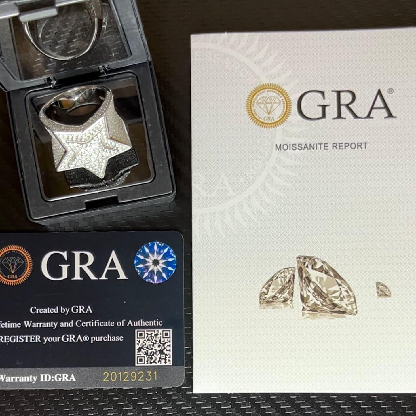 S925 Star shaped Moissanite diamond rapper stylish hip hop men's Rappe