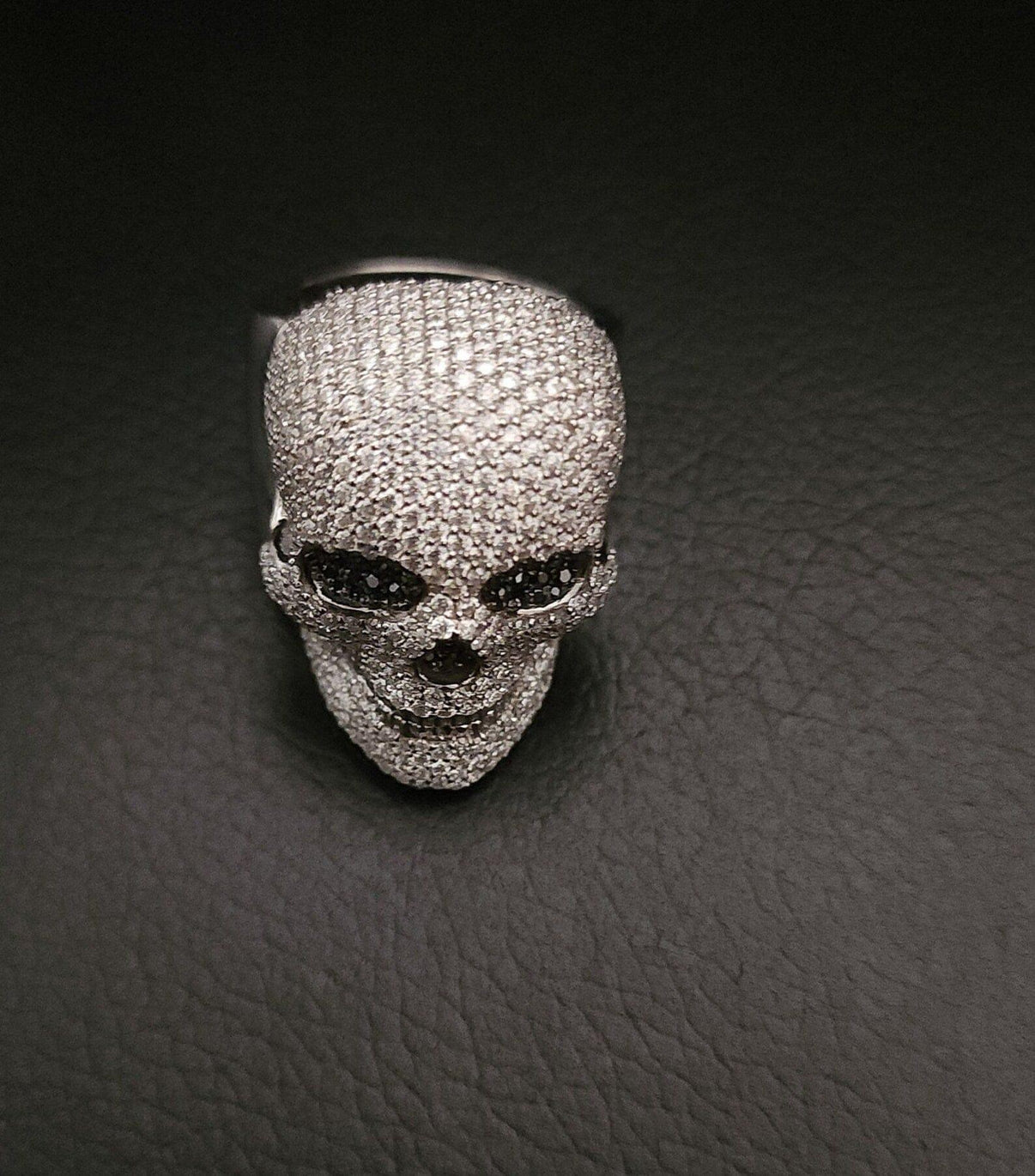 Skull VVS Moissanite Iced Out Rapper Pinky Hip Hop Ring Men's S925 Sil